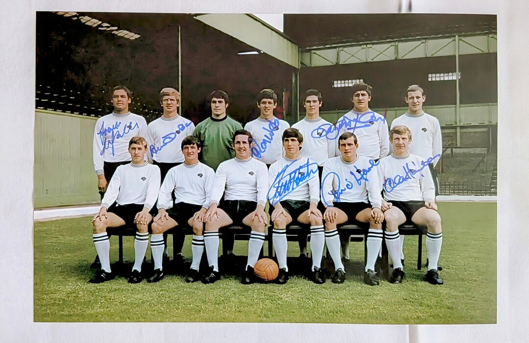 Derby County 9 Signed Photos Early 1970s Team Players England First ...