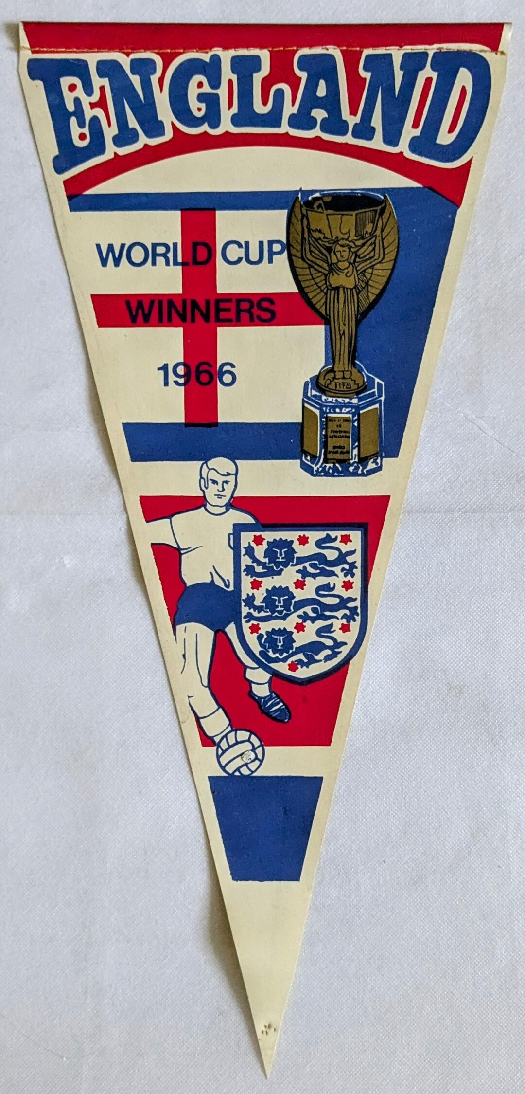 England World Cup Winners Pennant 1966 Original Vintage Rare Football ...