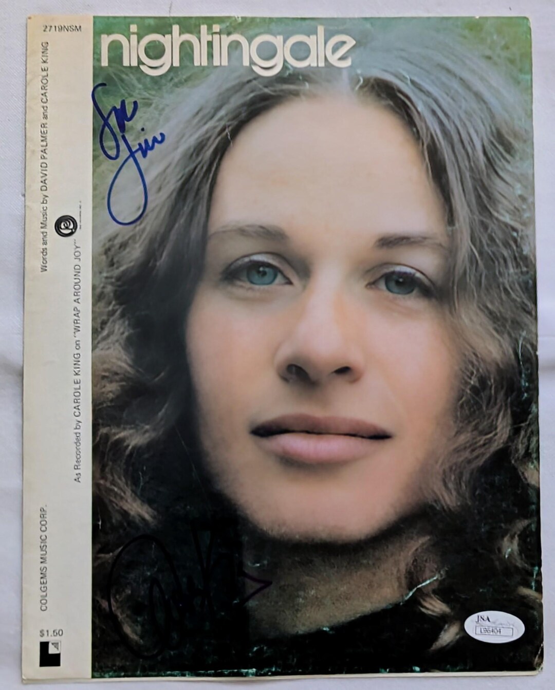 Carole King Signed Sheet Music Nightingale 1974 Original Vintage ...