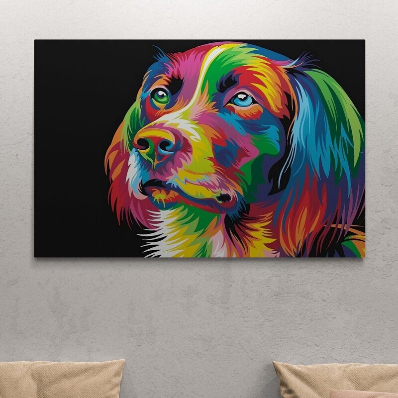 Colorful Dog Art - Etsy