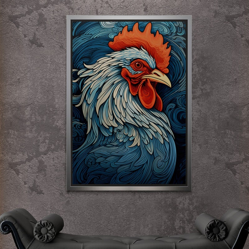 Rooster Portrait - Etsy