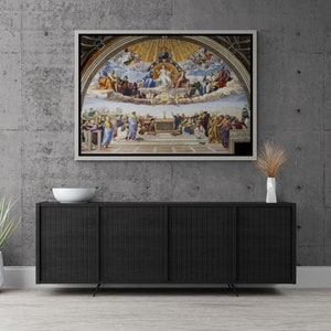 Disputation of the Holy Sacrament, Raphael Wall Art, Disputa Framed ...