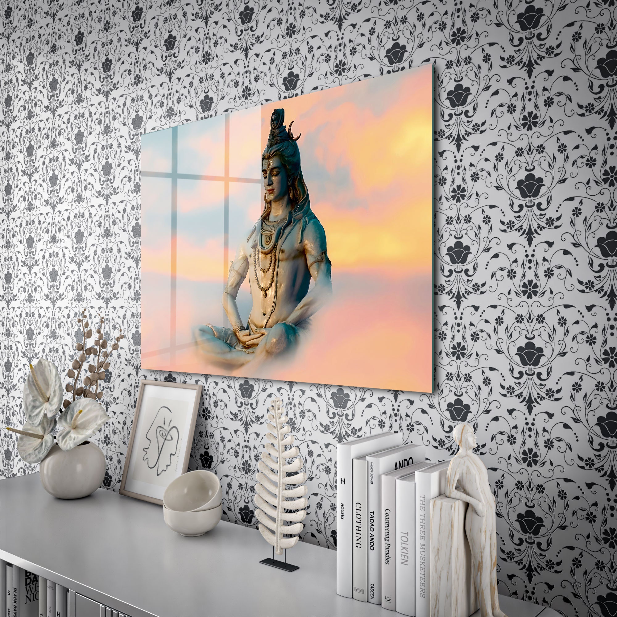 Tempered Glass Wall Art, Hindu Gods Wall Art, Glass Art, Wall Hangings ...