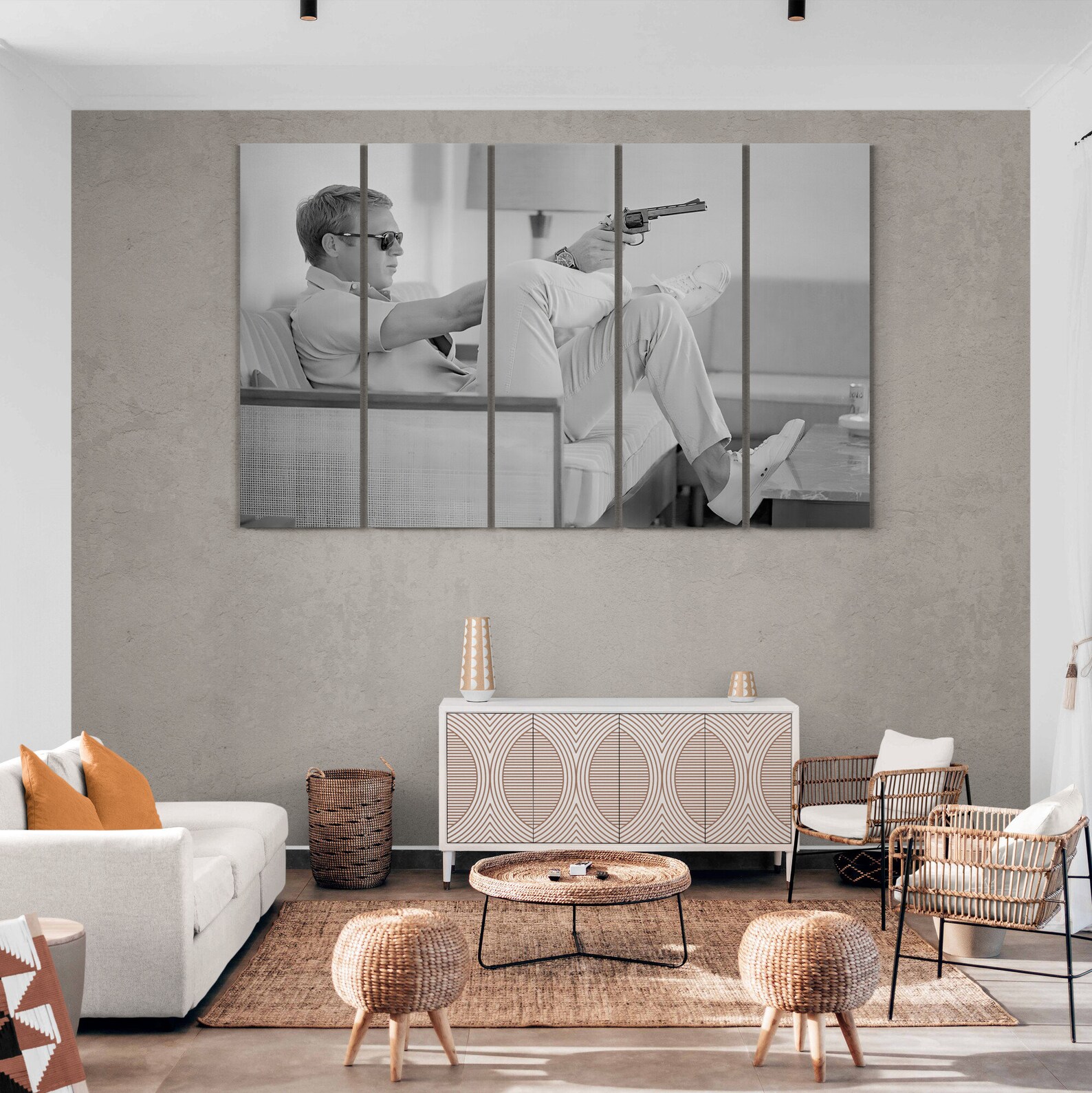 Steve Mcqueen Wall Art, Steve Mcqueen Framed Canvas, Famous Man Canvas ...