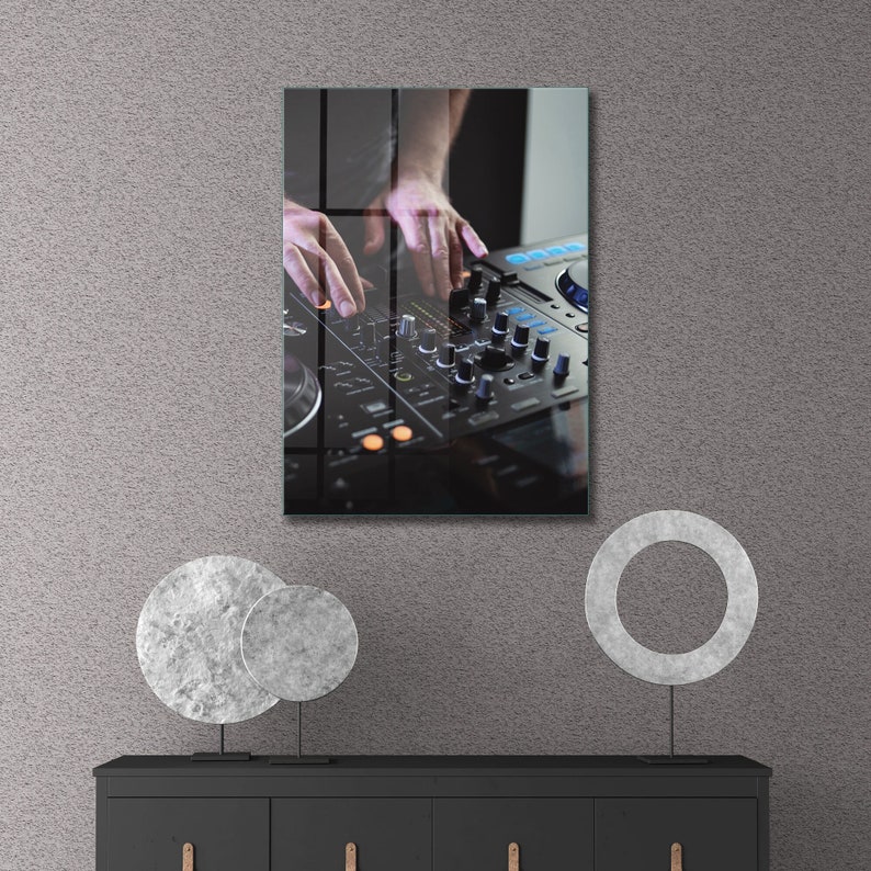 Tempered Glass Wall Art, Mixed DJ Wall Art, Glass Wall Art, Wall ...
