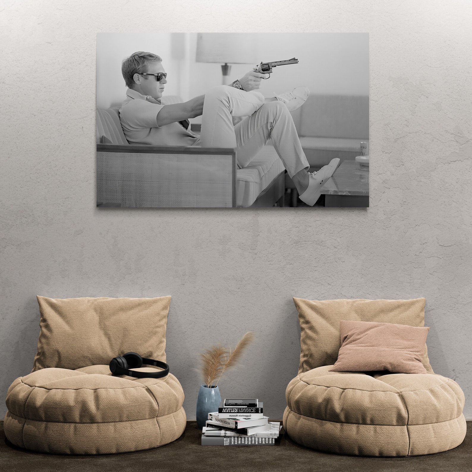 Steve Mcqueen Wall Art, Steve Mcqueen Framed Canvas, Famous Man Canvas ...