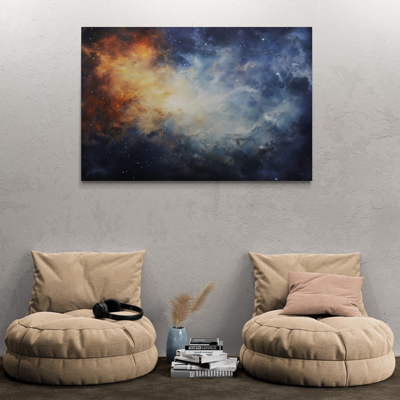 Space Framed Canvas, Milky Way Wall Art, Surrealism Wall Art, Galaxy ...