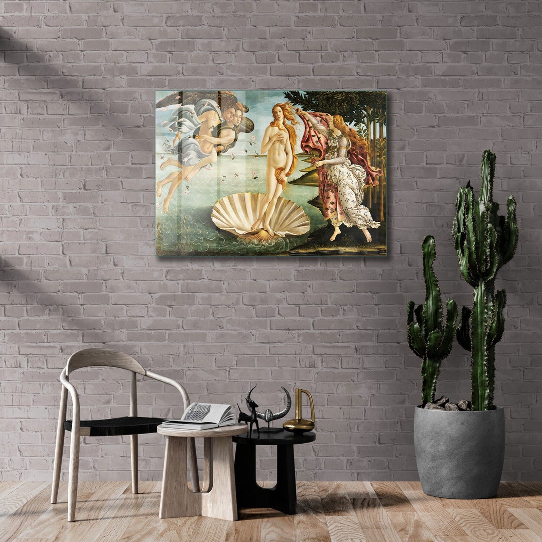 Tempered Glass Wall Art, the Birth of Venus Wall Art, Glass Wall Art ...