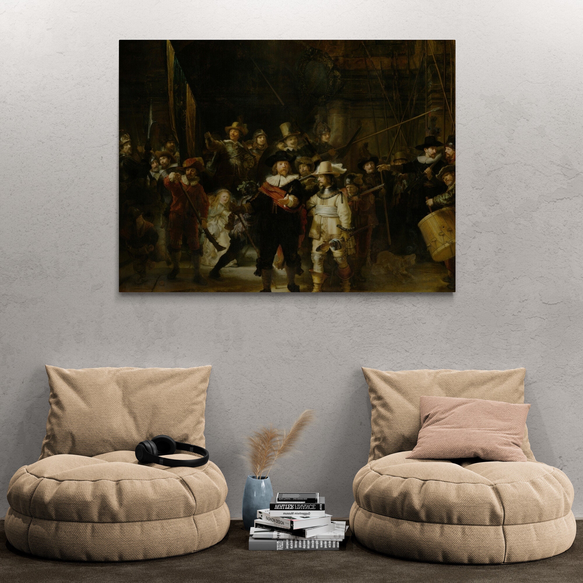 Rembrandt Van Rijn Wall Art, the Nightwatch Framed Canvas, Nightwatch Canvas, the Nightwatch ...