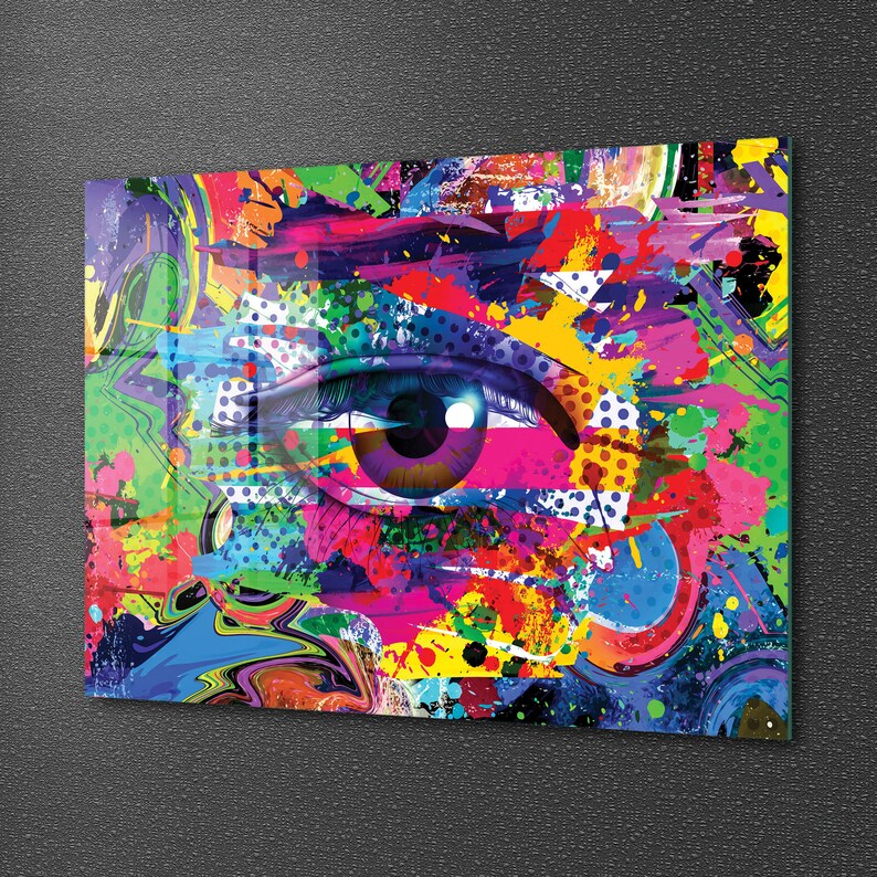Tempered Glass Wall Art, Eye Wall Art, Glass Wall Art, Wall Hangings ...