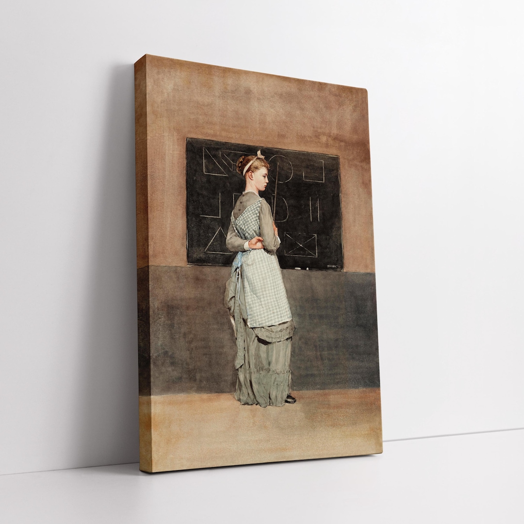 Winslow Homer Blackboard, Vintage Fine Art Canvas, Classic Victorian ...