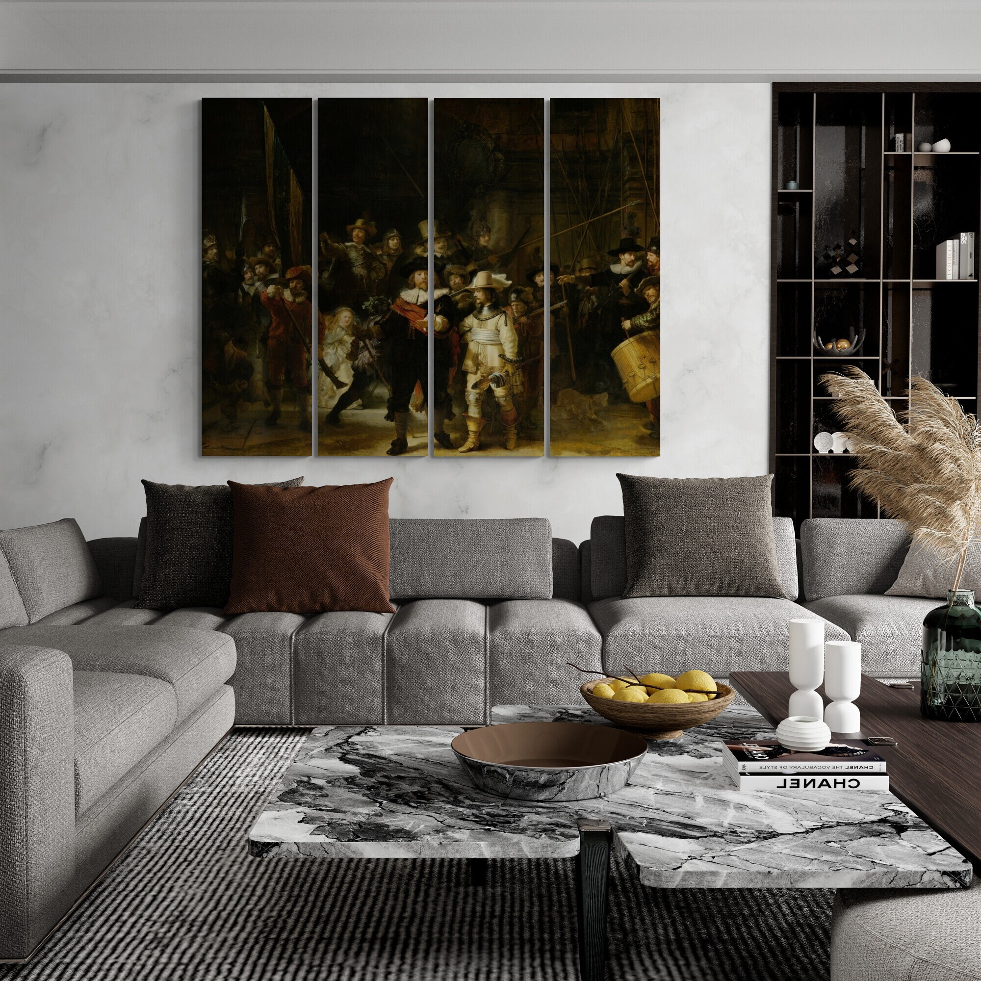 Rembrandt Van Rijn Wall Art, the Nightwatch Framed Canvas, Nightwatch ...