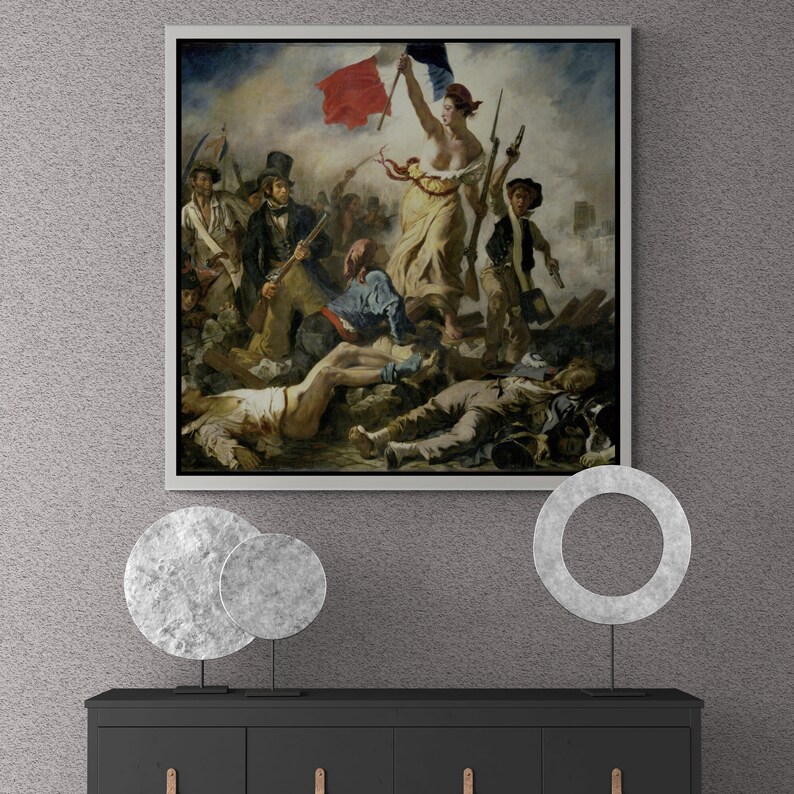 Liberty Leading the People, Eugene Delacroix Framed Canvas, People Wall ...