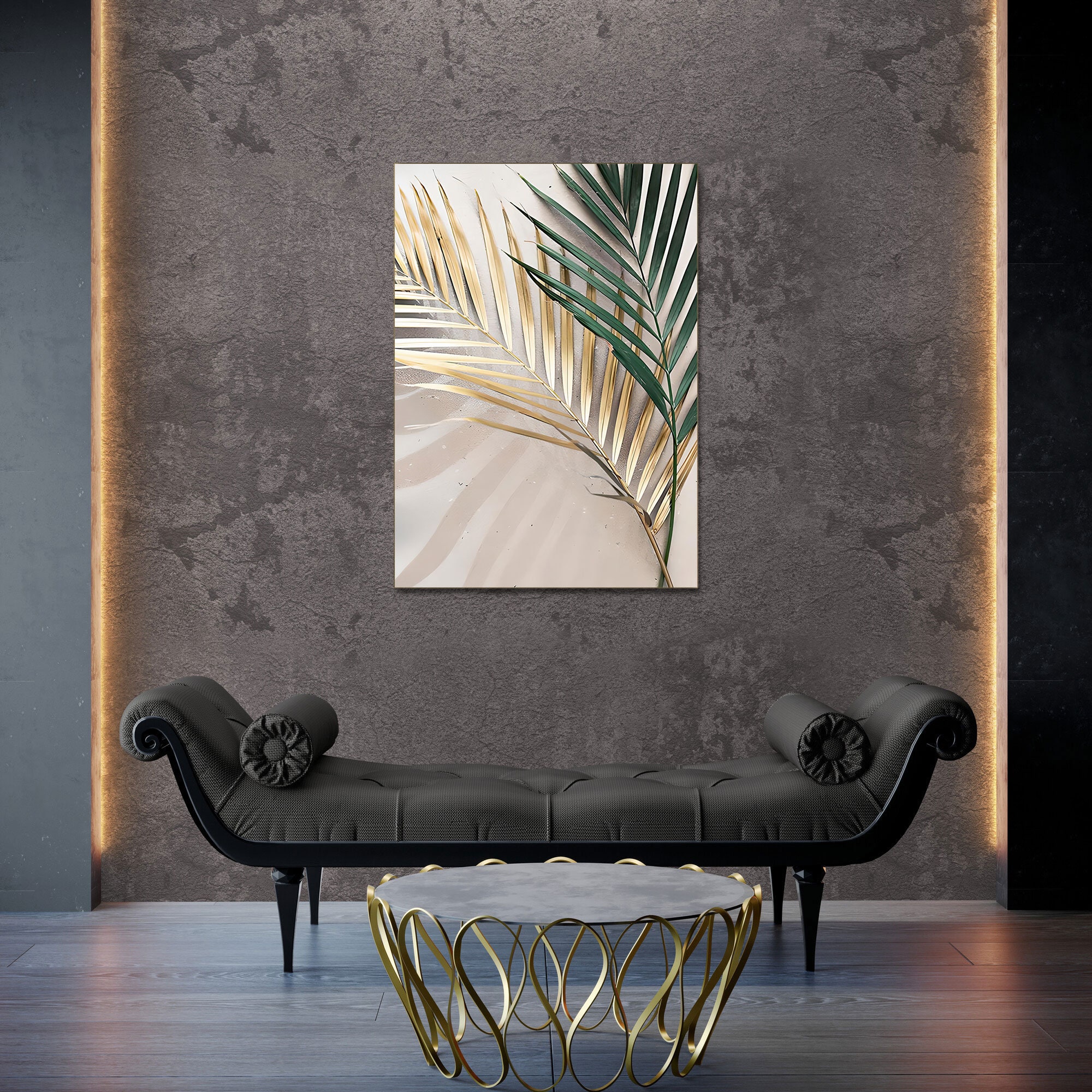 Glass Wall Art, Jungle Leaves Wall Art, Tempered Glass Wall Art, Wall Hangings, Palm Tree Leaves ...