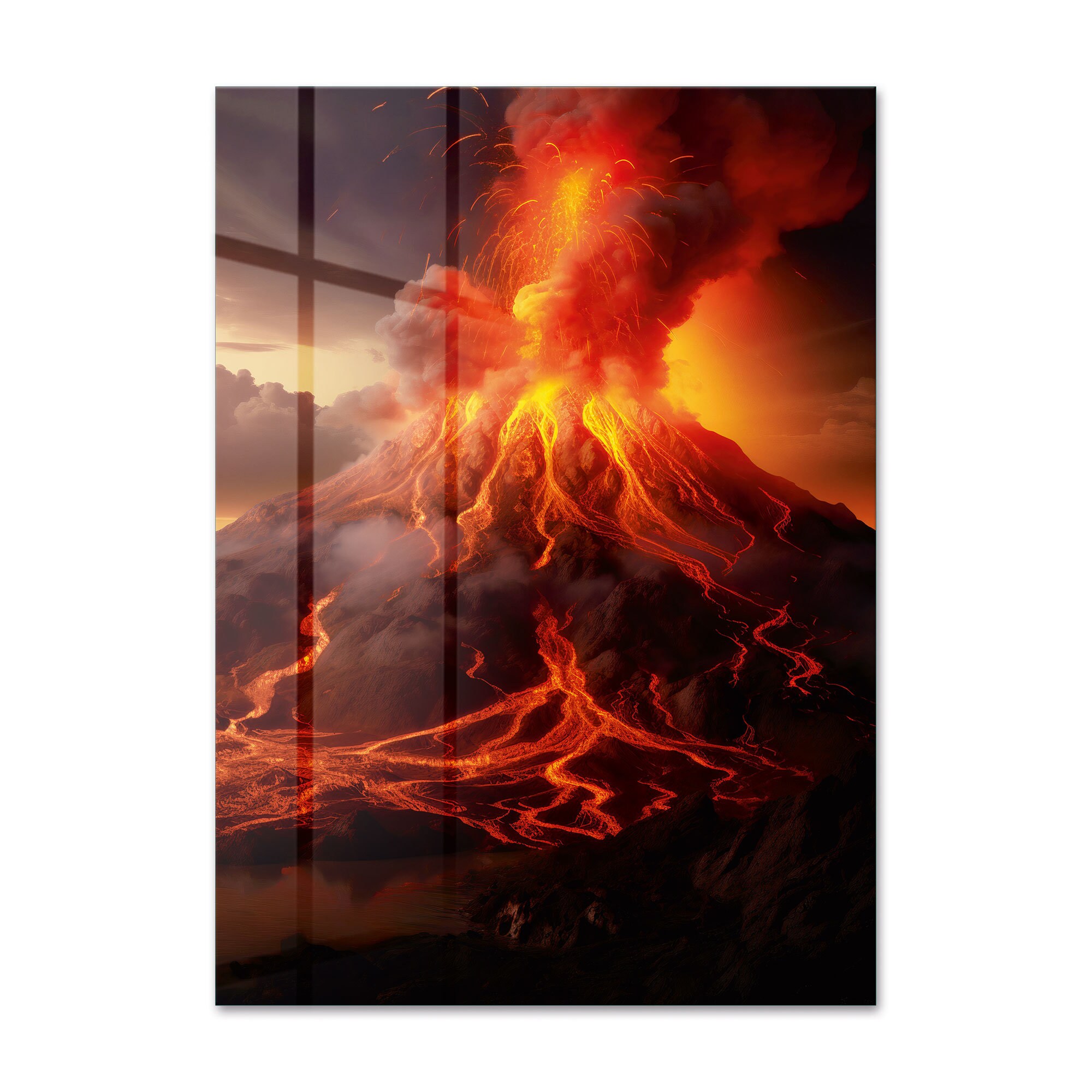 Glass Wall Art, Natural Events Wall Art, Tempered Glass Wall Art, Wall ...