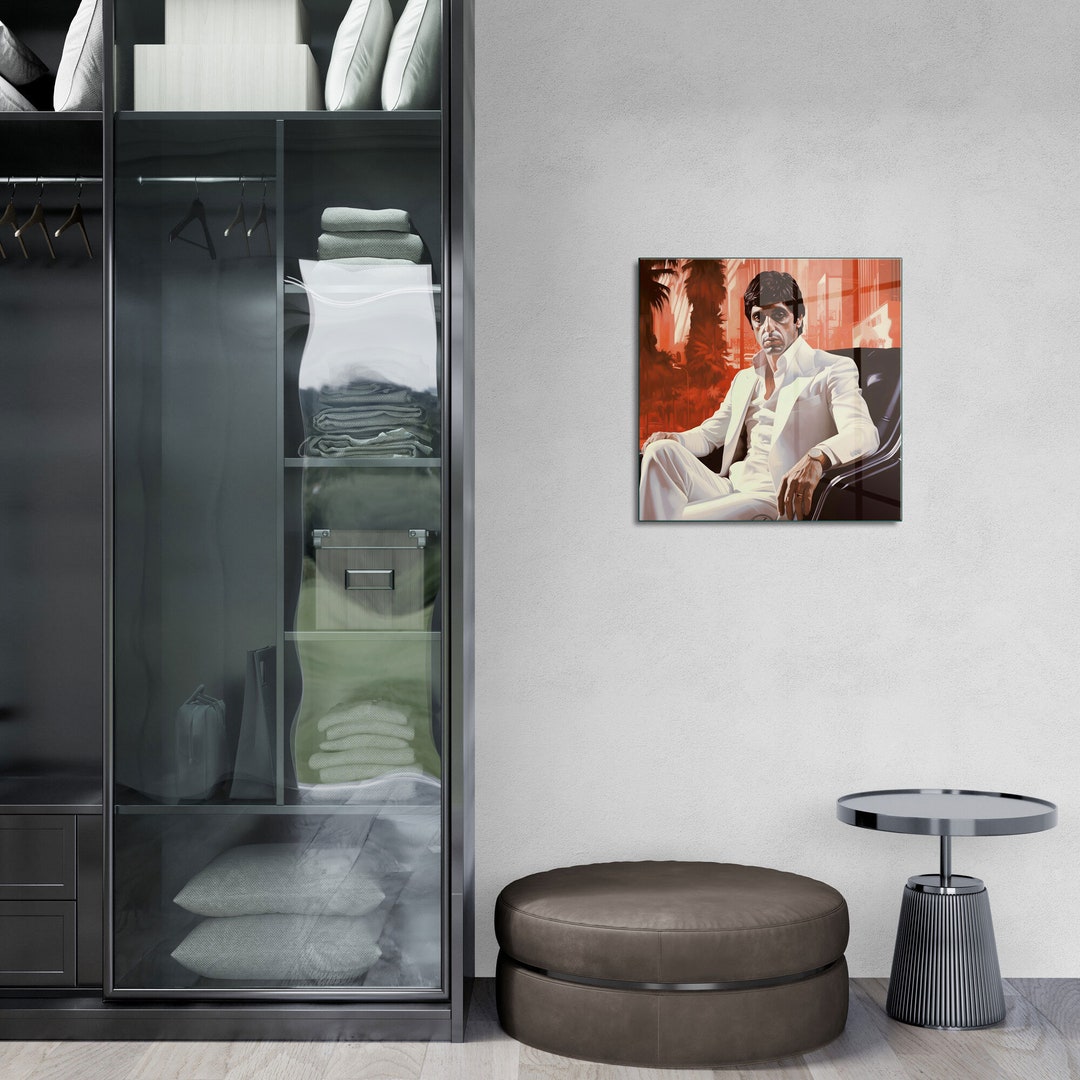 Tempered Glass Wall Art, the Scarface Wall Art, Glass Wall Art, Wall ...