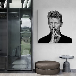 David Bowie Hush Wall Art, Handsome Man Framed Canvas, Contemporary Art ...
