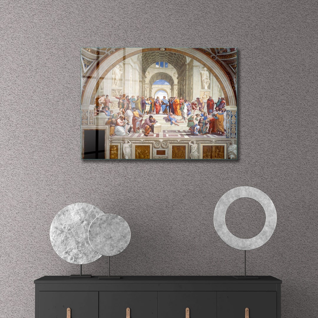 Tempered Glass Wall Art, Raffaello Sanzio Wall Art, Glass Art, Wall ...