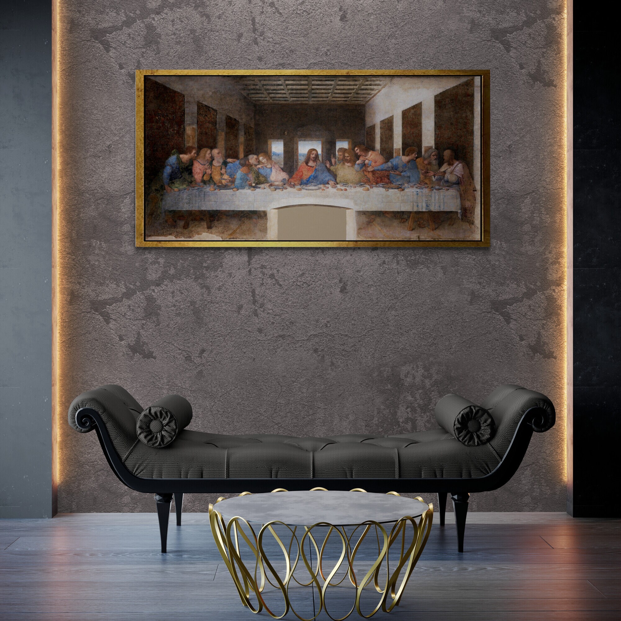 Last Supper Framed Canvas, Leonardo Da Vinci Wall Art, Last Supper ...