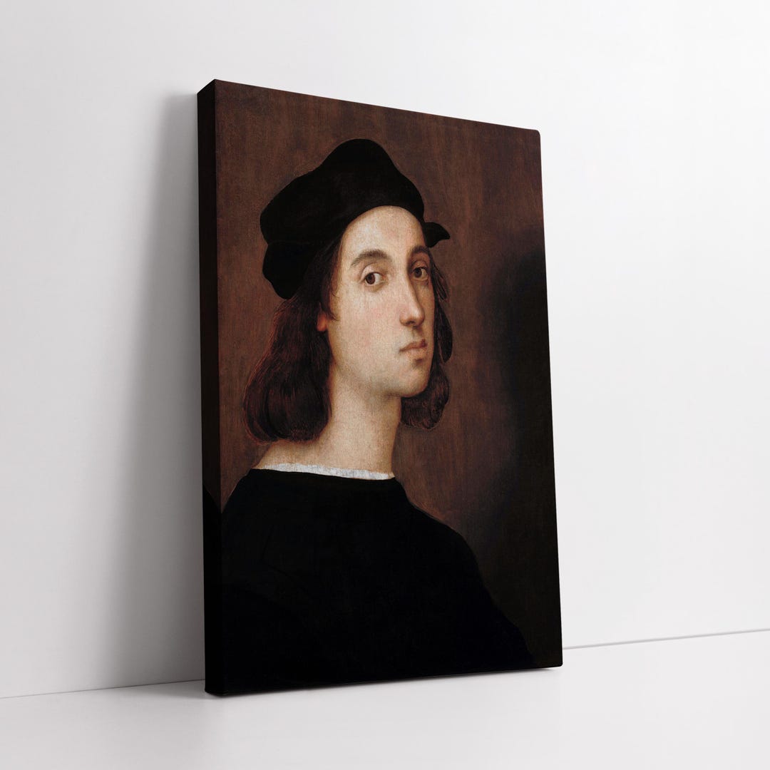 Self Portrait Wall Art by Raphael – Renaissance Canvas Painting of ...