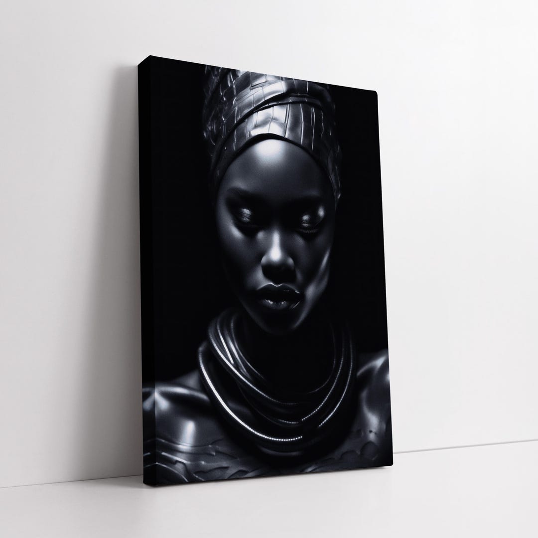 Shadow Serenity Woman Canvas Wall Art – Elegant Minimal Portrait ...