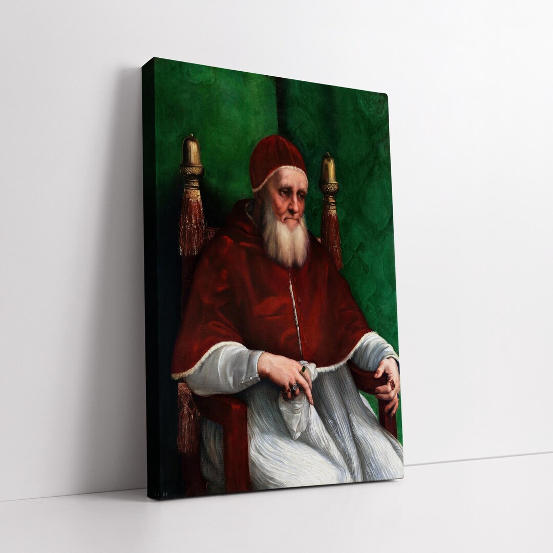 Portrait of Pope Julius II Wall Art – Raphael Renaissance Canvas ...