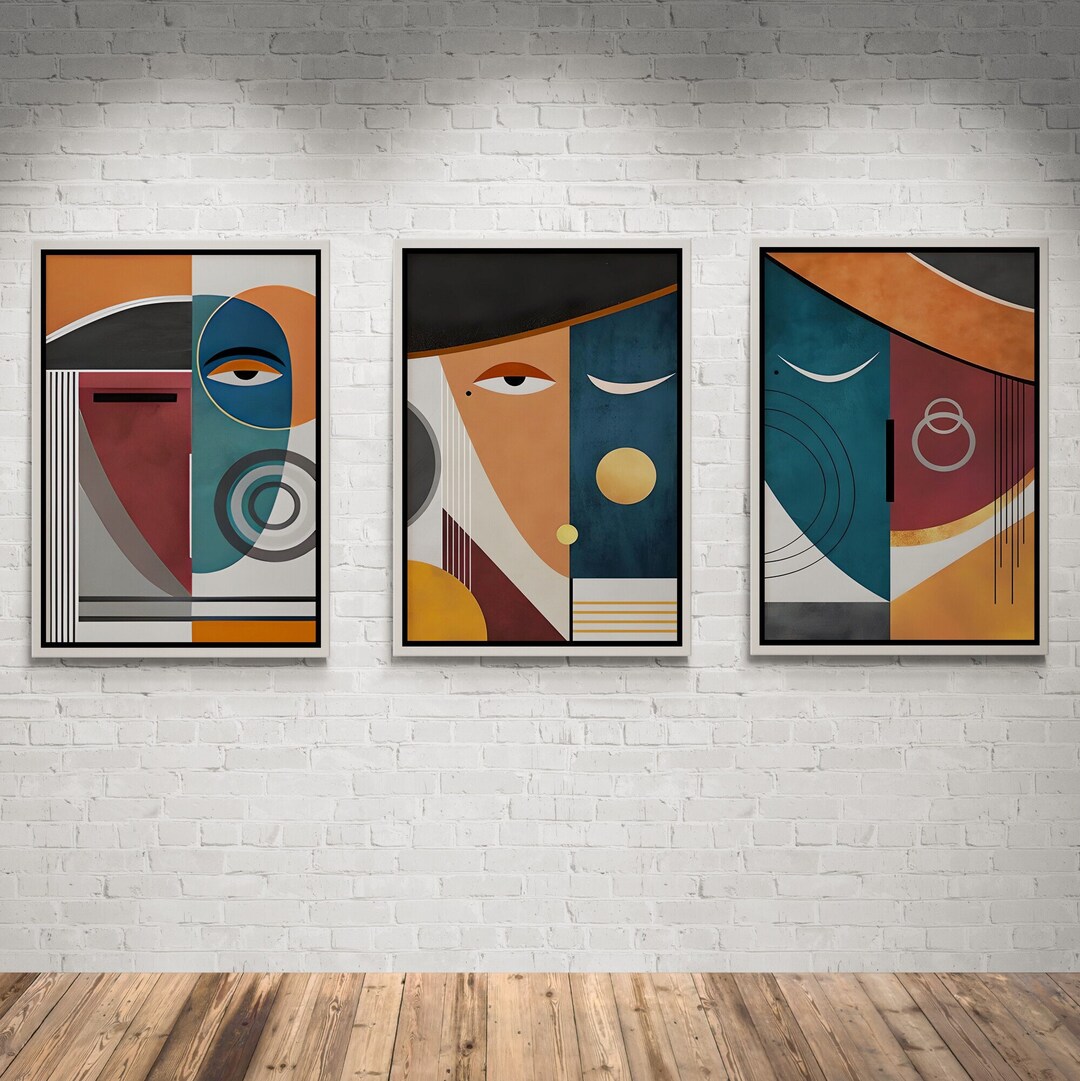 Abstract Face Framed Canvas Face Silhouette Wall Art - Etsy