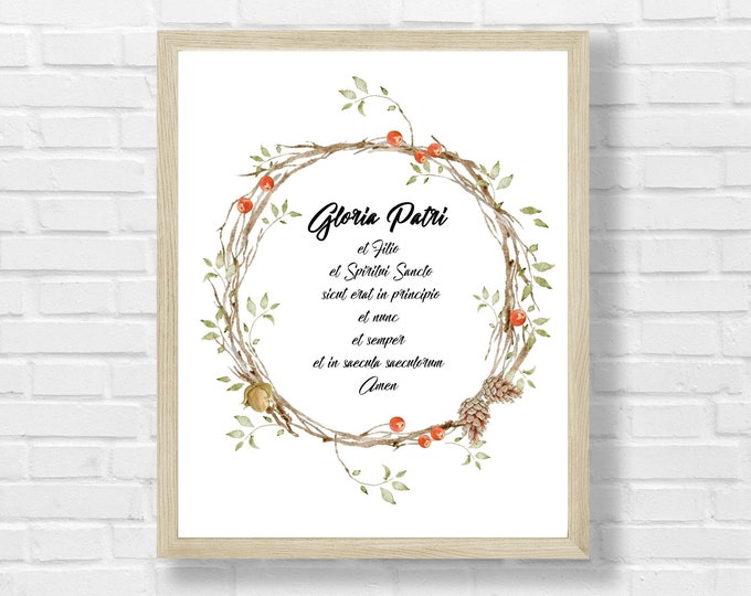 The Glory Be Prayer, Catholic Prayer Card, Printable A4, Christian ...