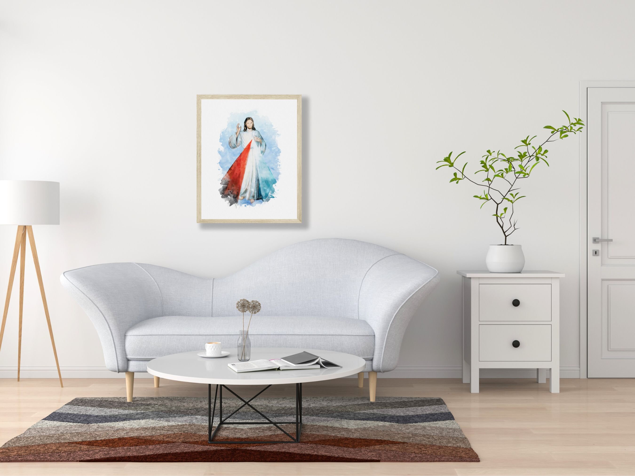 Divine Mercy Watercolor Art Print: Religious Wall Decor (digital ...