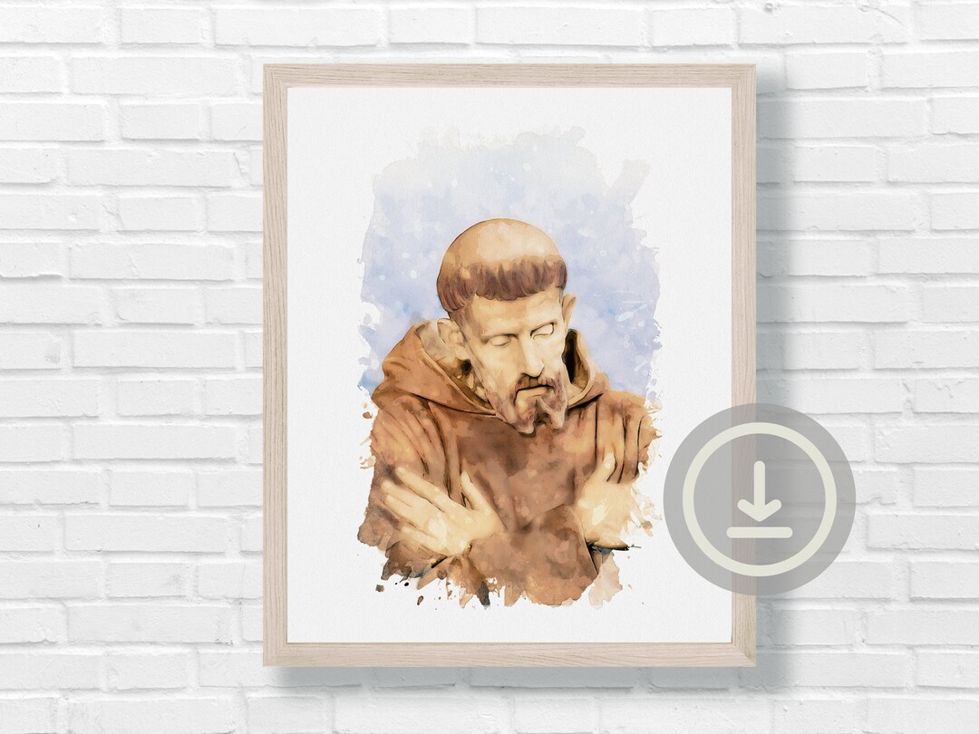 St. Francis of Assisi Watercolor Print: Catholic Christian Wall Art ...