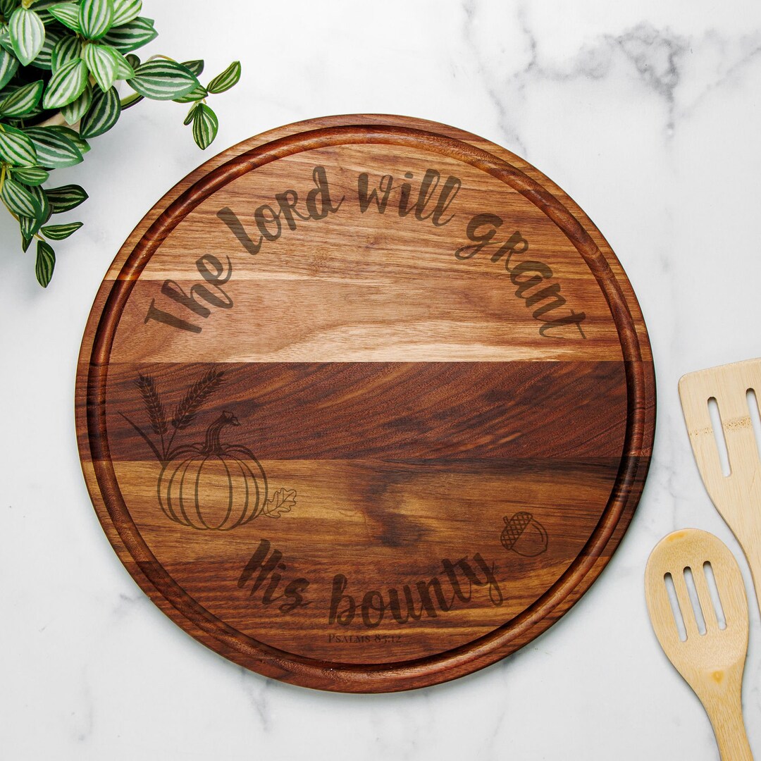 Maple or Walnut Charcuterie Board With Inspirational Bible Scripture ...