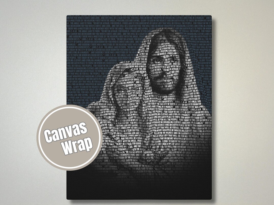 Holy Family Word Portrait Canvas Wrap: Christian Scripture Art - Etsy