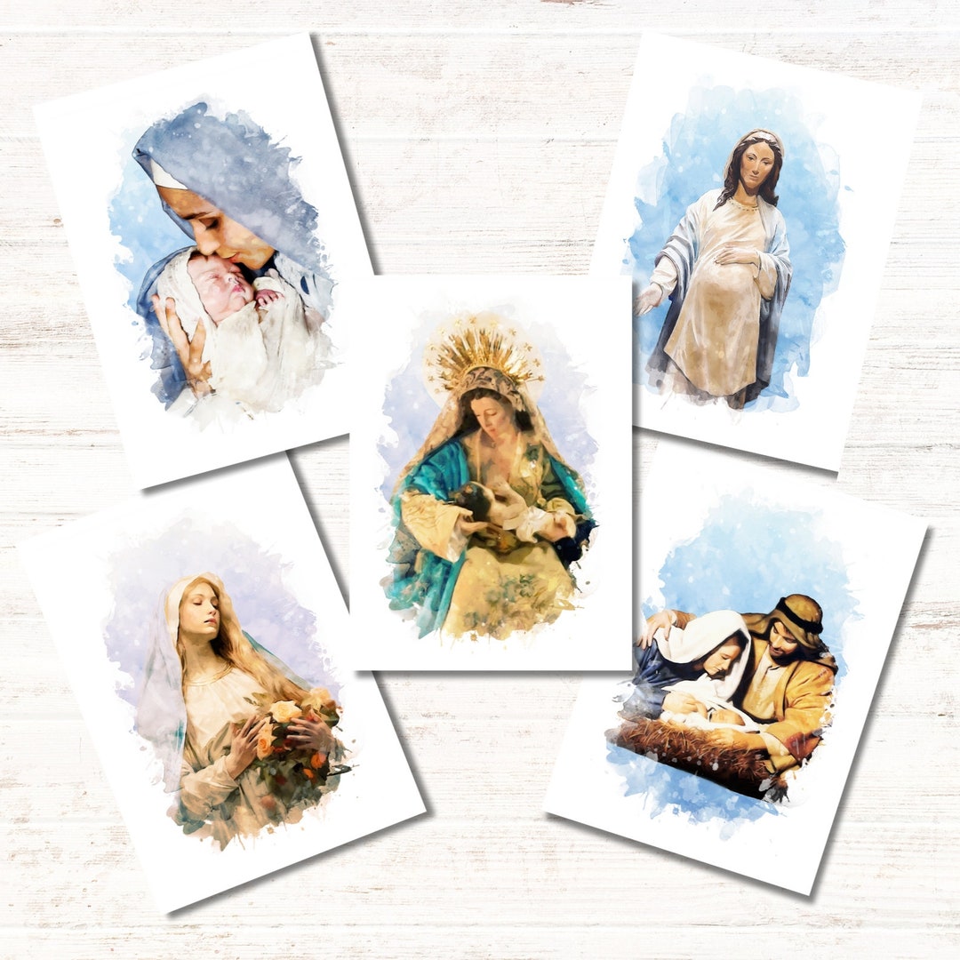 Virgin Mary Blank Greeting Cards: Catholic All Occasion Card Pack - Etsy