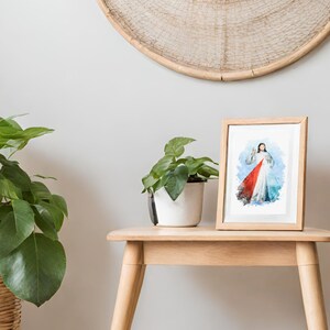 Divine Mercy Watercolor Art Print: Religious Wall Decor (digital ...