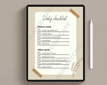 DIGITAL MORNING CHECKLIST - Etsy