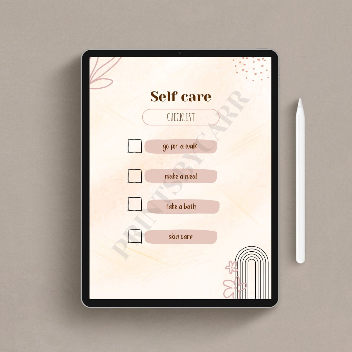 DIGITAL Self-care Checklist - Etsy