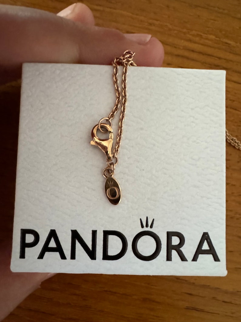 Pandora Signature Circle of Sparkle Rose Gold CZ Size 17.7 Necklace ...