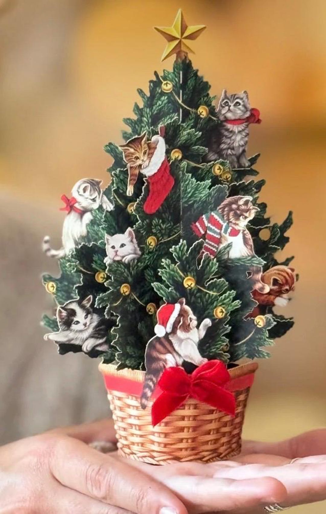 Fresh Cut Paper Mini Pop-up Card: Cat Xtree, Winter Joy Wreath, Joy Vase, Birch Vase or Scarlet ...