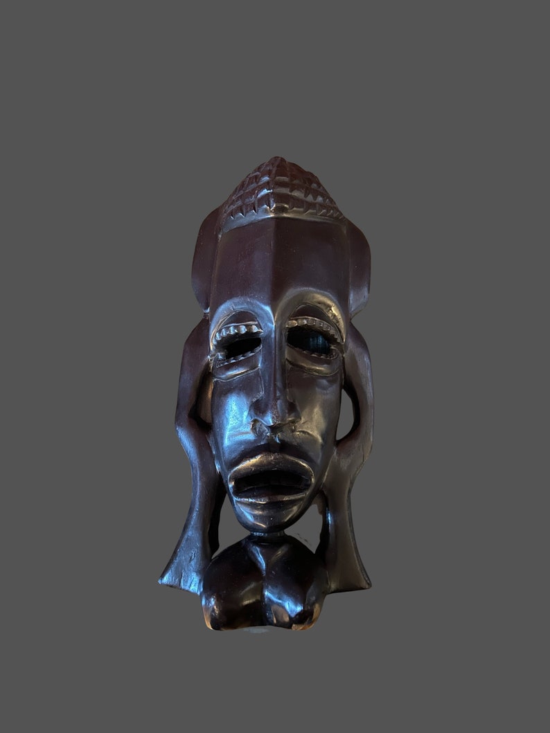 Solid Ebony African Hand Carved Ebony Mask - Etsy