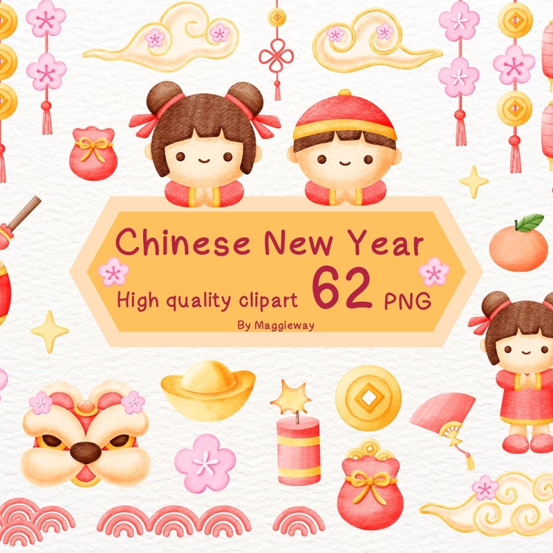 New Year Clipart - Etsy
