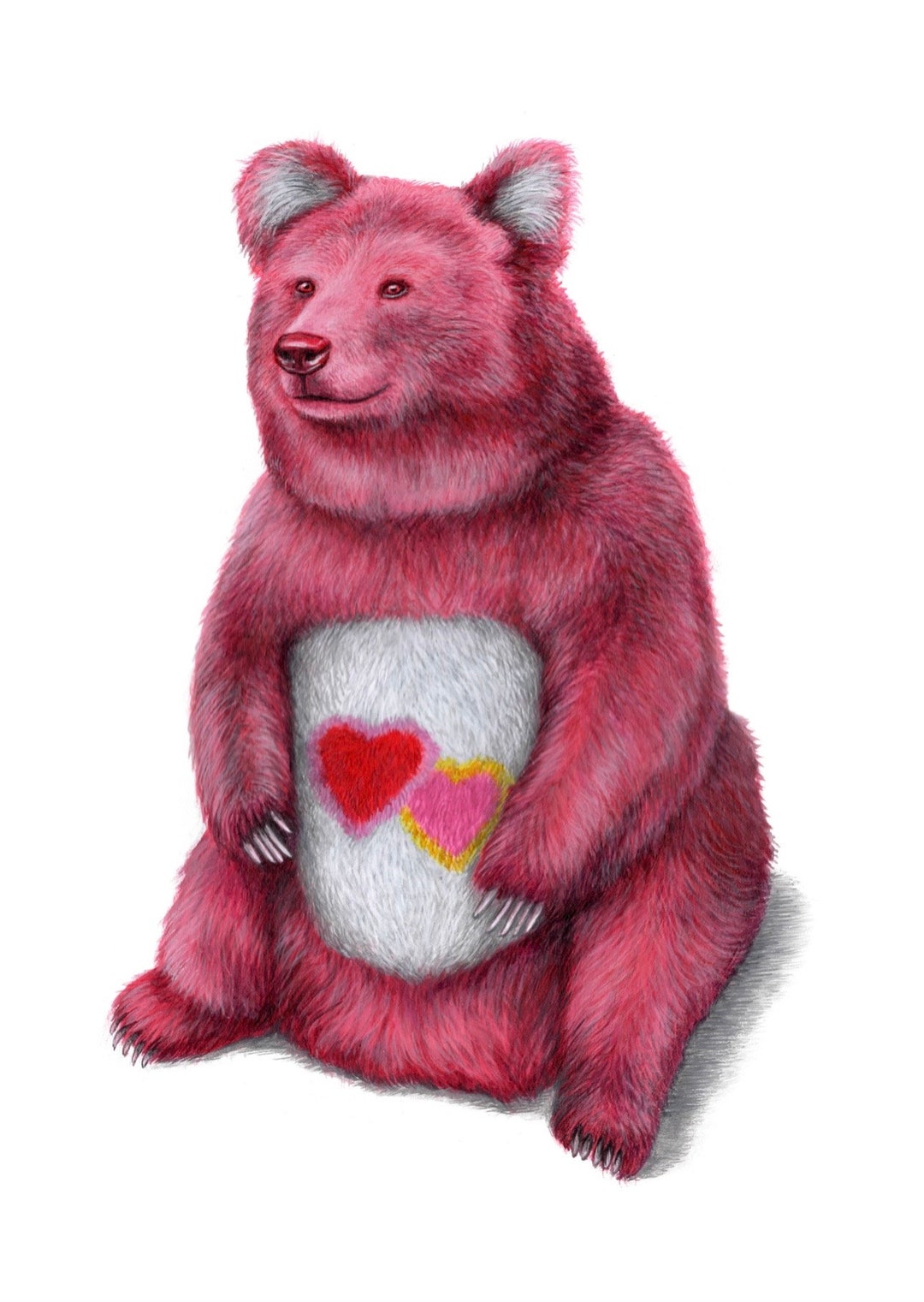 Love-a-lot Bear Fine Art Print - the REAL CAREBEAR Collection of Care ...