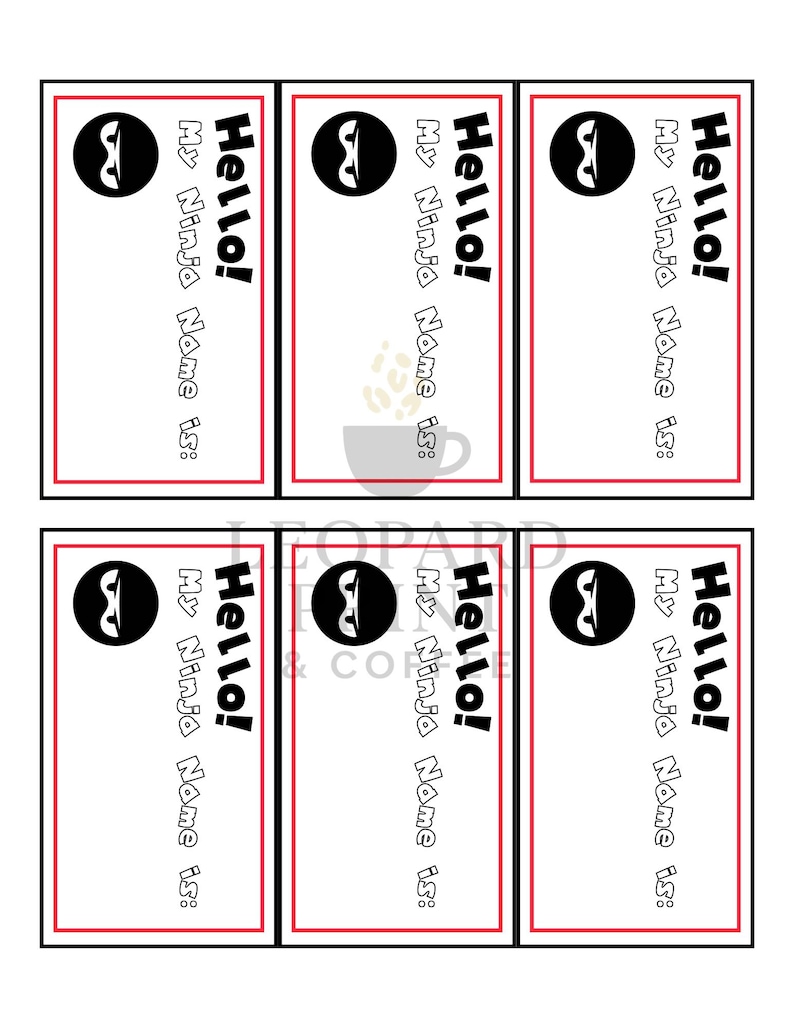 Ninja Birthday Party Printable Bundle-editable Ninja Name Activity ...