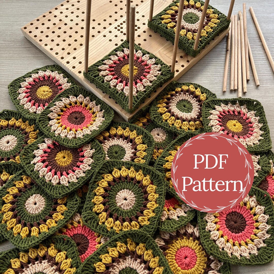 Circle Granny Square Crochet Pattern: Beginner-friendly Motif (PDF ...