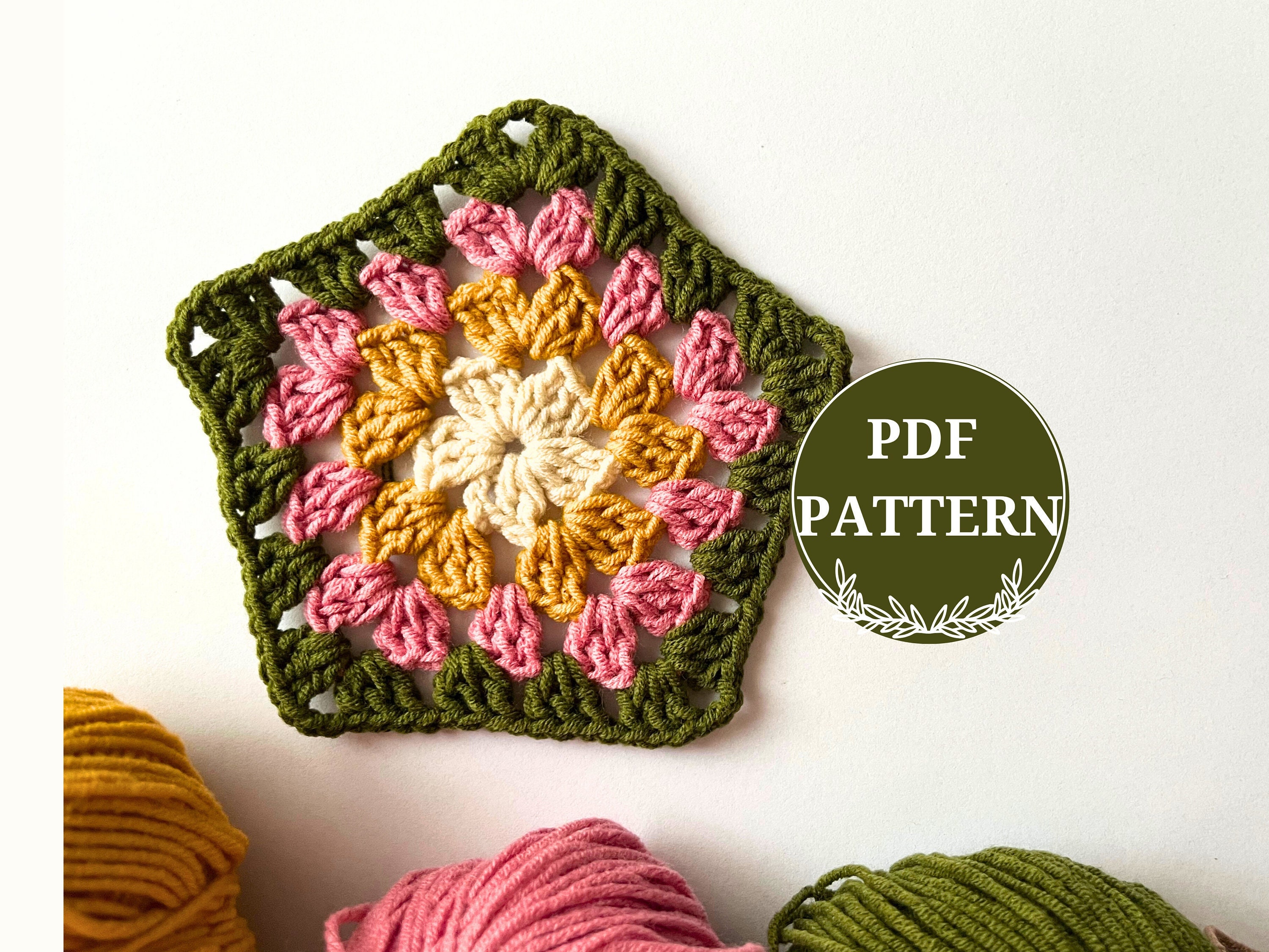 Pentagon Granny Square Pattern, Crochet Pentagon, Pentagon Motif ...