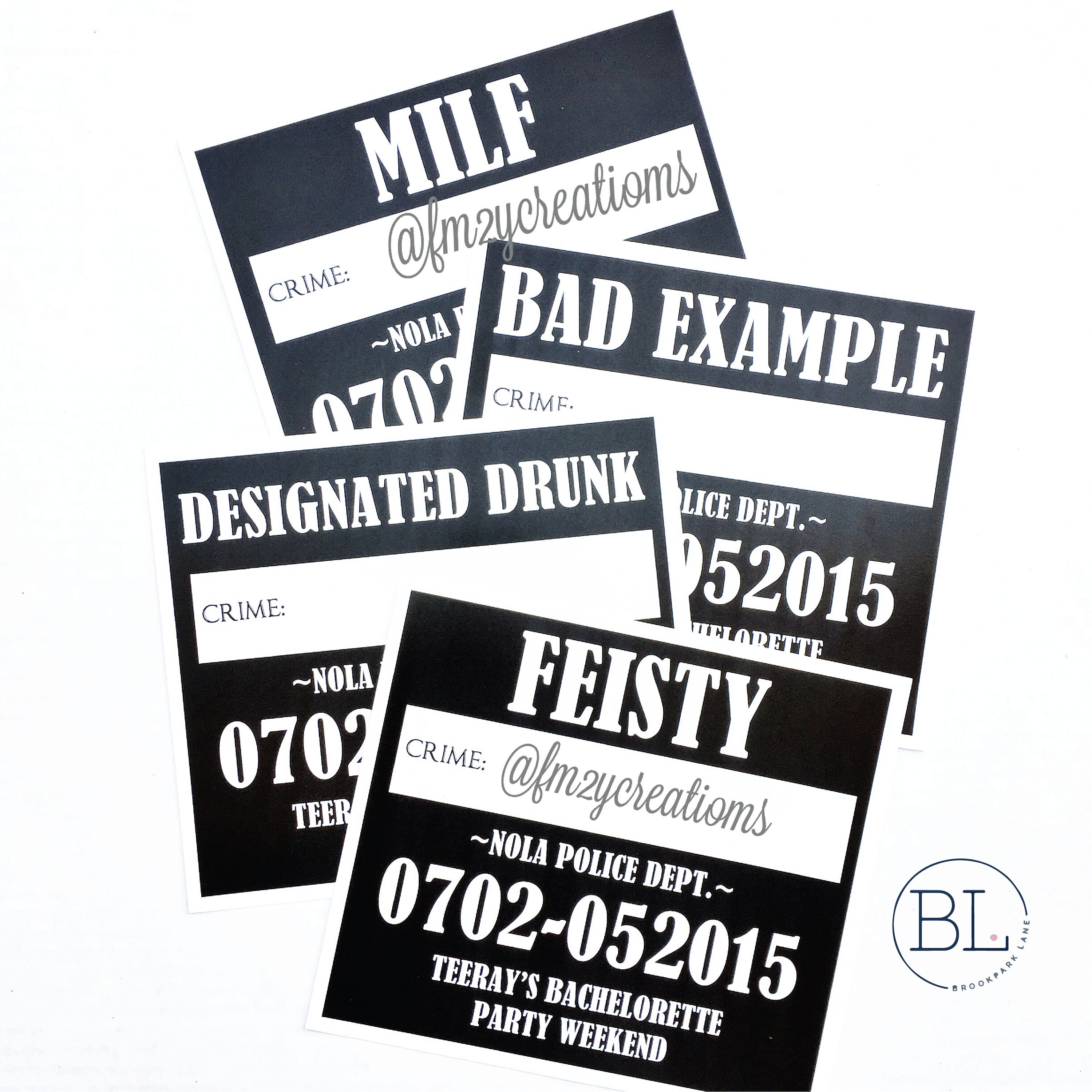 Bachelorette Party Mugshot Signs, Mugshot Signs, Customizable Bridal ...