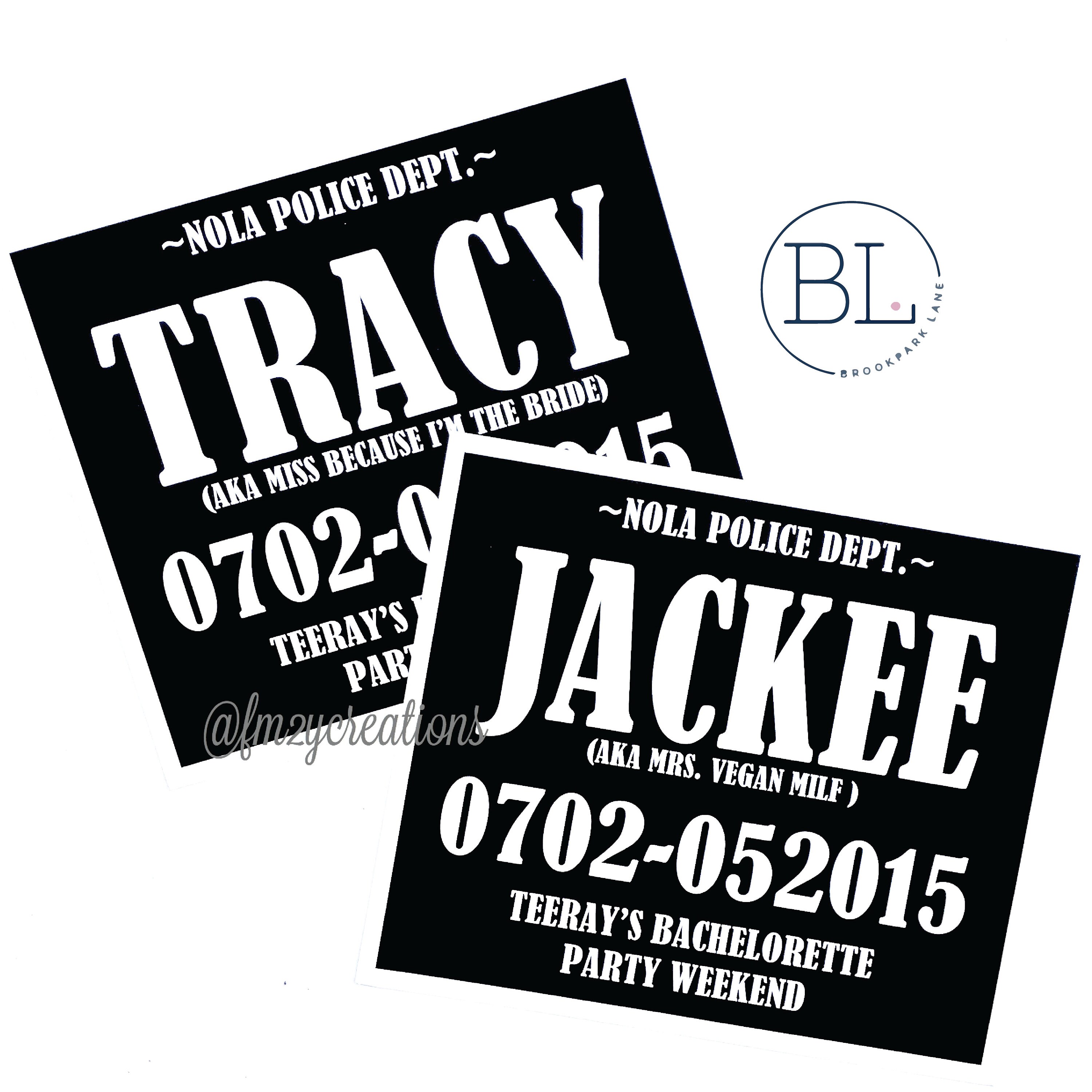 Party Mugshot Signs, Bachelorette Mugshot Signs, Customizable Bridal ...