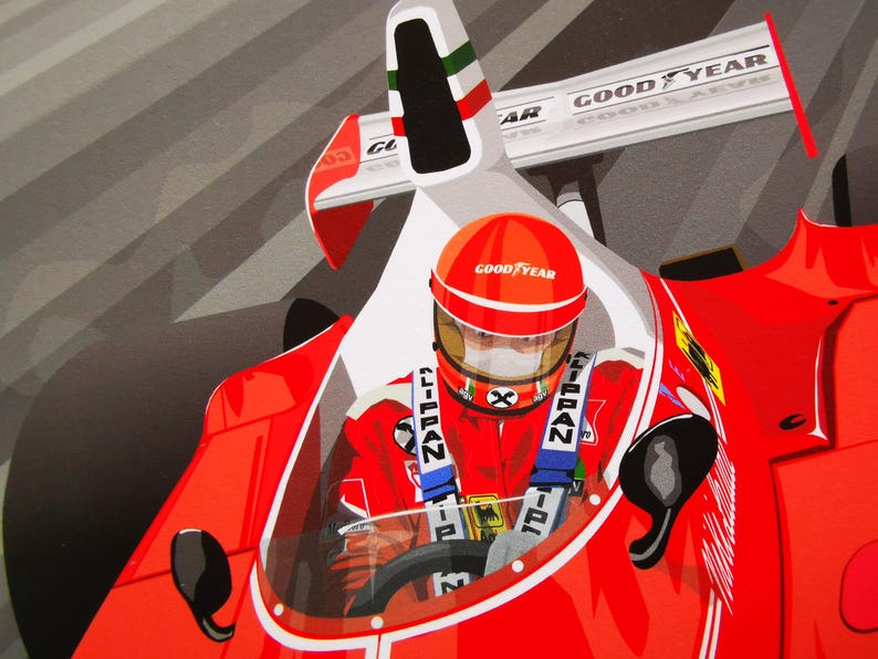 Niki Lauda - Formula 1 - Ringmaster - Ferrari - Nurburgring - Green ...