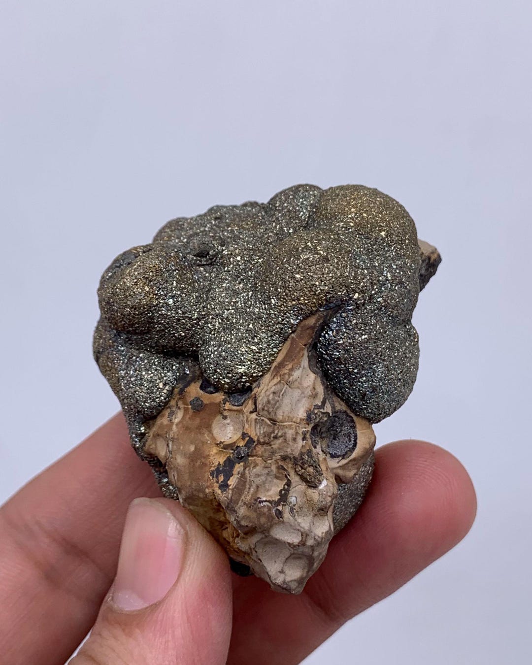 Natural Pyrite Marcasite Specimen - 131g Raw Healing Crystal & Unique ...