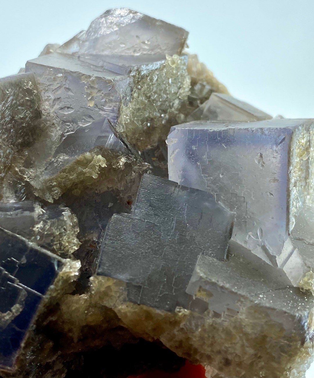 203: Gram Beautiful Natural Cubic Fluorite With Calcite Specimen From ...