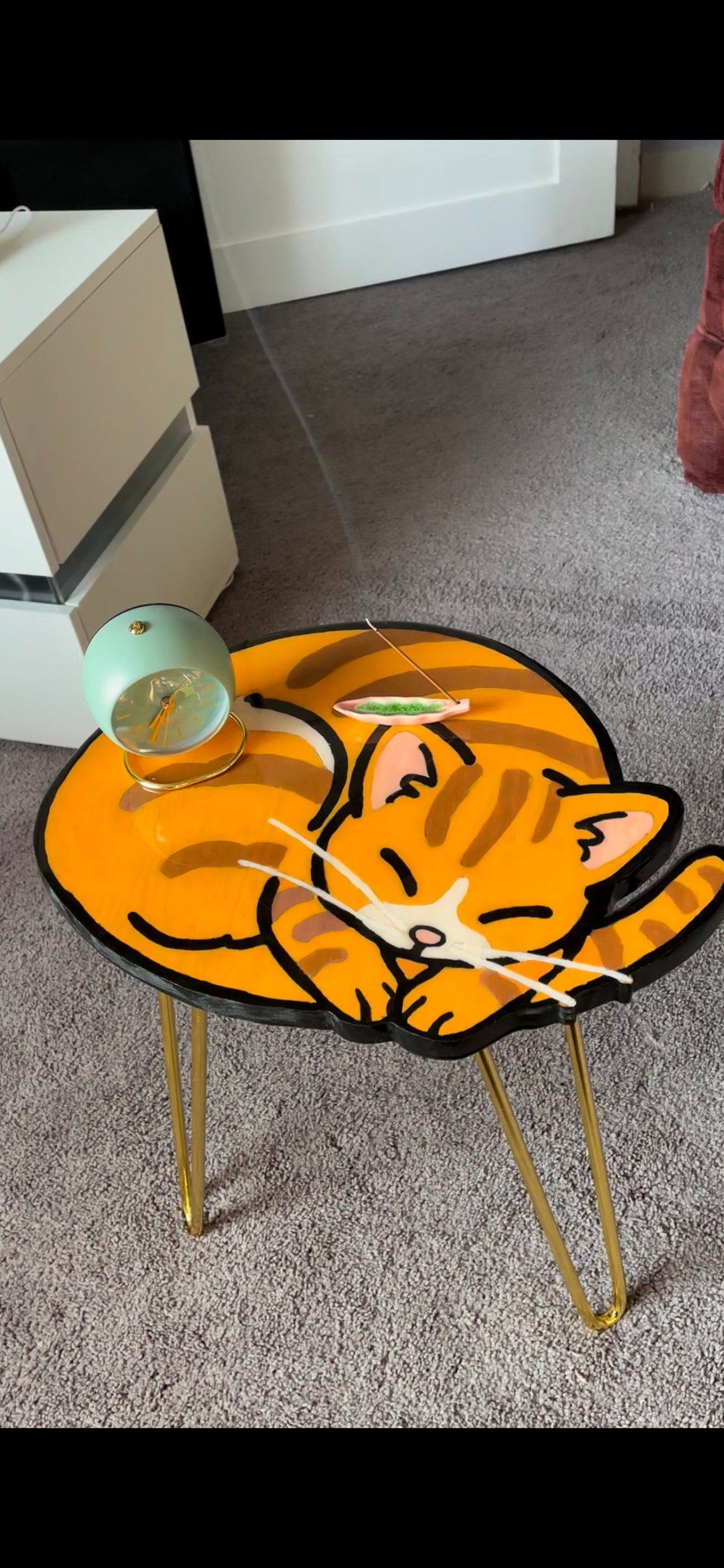Sleeping Cat Coffee Table - Etsy